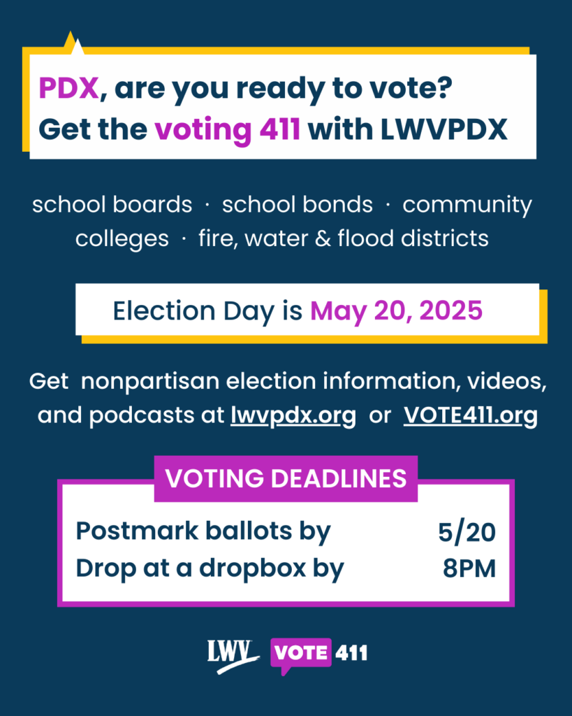 May 2025 Voter's Guide: Election Resources for Portland-area Voters ...
